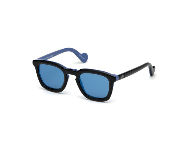 Moncler ML0006 Shinny Black Mirror Blue ML0006 05X Lunettes de soleil IceOptic